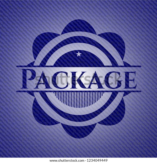 Package Badge Jean Texture Stock Vector (Royalty Free) 1234049449 ...