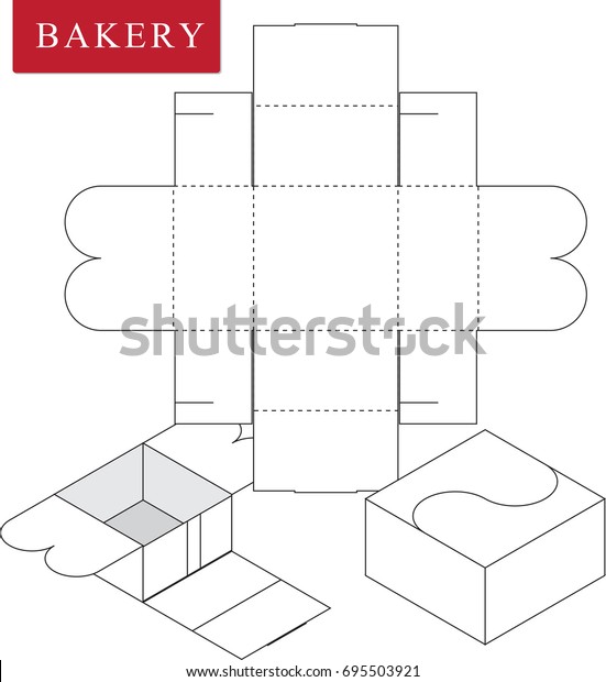 Package Bakeryvector Illustration Boxpackage Template Isolated Stock ...
