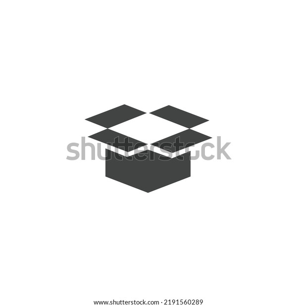 Package Box Icon Black White Vector Stock Vector (Royalty Free ...