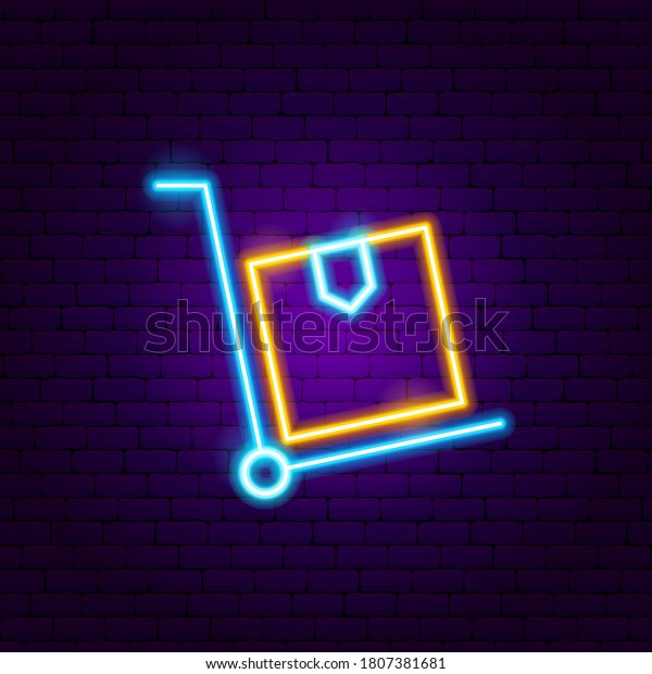 Package Delivery Neon Sign Vector Illustration Stock Vector (Royalty ...