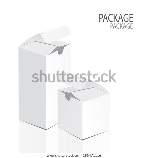Package White Box Design 2 Vector Stock Vector (Royalty Free) 195471116 ...