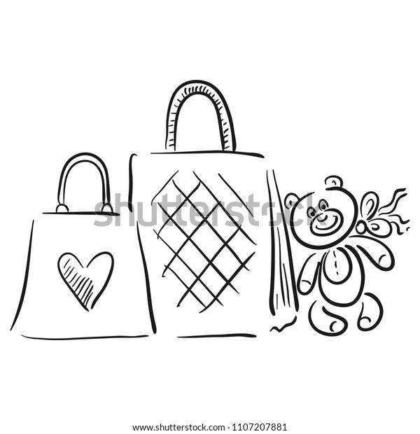 Packages Sketch Vector Illustration Stock Vector (Royalty Free ...