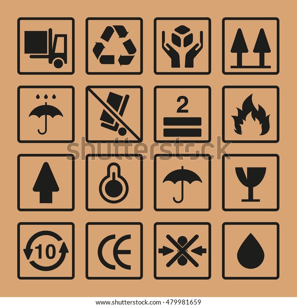 Packaging Cardboard Signage Stock Vector (Royalty Free) 479981659