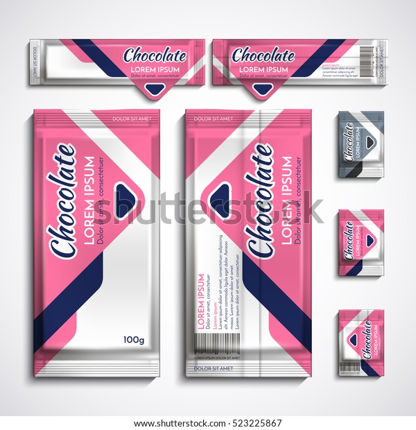 Packaging Chocolate Template Design Sweets Vector Stock Vector (Royalty ...