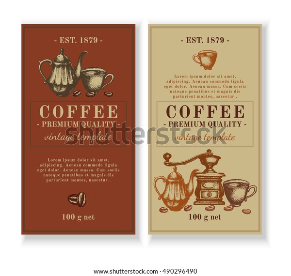 「Packaging Design Coffee Retro Vintage Coffee」のベクター画像素材（ロイヤリティフリー ...