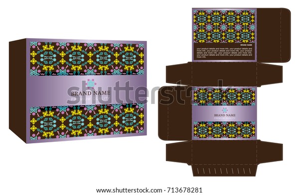 Packaging Design Colorful Box Design Template: เวกเตอร์สต็อก (ปลอดค่า ...