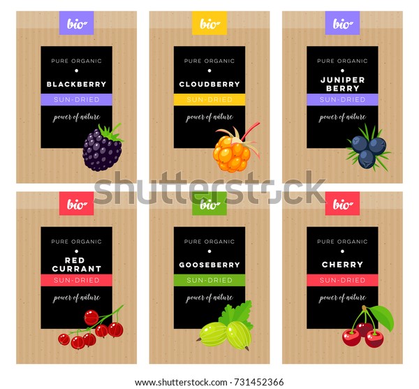 Packaging Design Concept Label Natural Sundried Stock Vector (Royalty ...