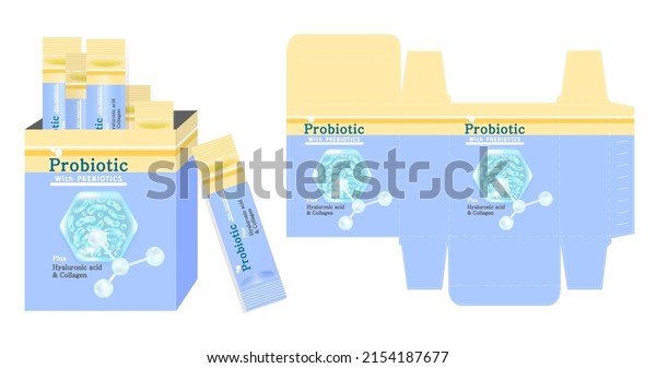 Packaging Design Dietary Supplement Product Probiotic: เวกเตอร์สต็อก ...