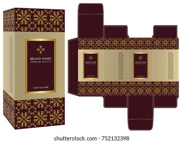 Packaging Design Gold Luxury Box Design Stock Vector (Royalty Free ...