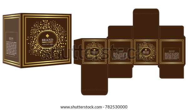 Packaging Design Gold Luxury Box Design Stock Vector (Royalty Free ...