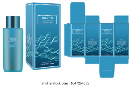 Packaging Design Blue Cosmetic Container On: immagine vettoriale stock ...