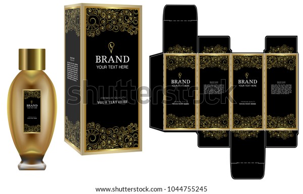 Packaging Design Label On Cosmetic Container 库存矢量图（免版税）1044755245 ...