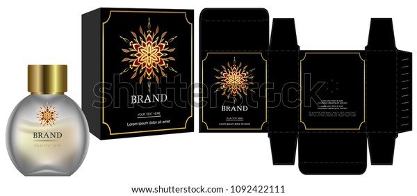 Packaging Design Label On Cosmetic Container Stock Vector (Royalty Free ...