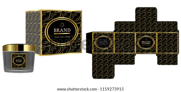 Packaging Design Label On Cosmetic Container Stock Vector (Royalty Free ...