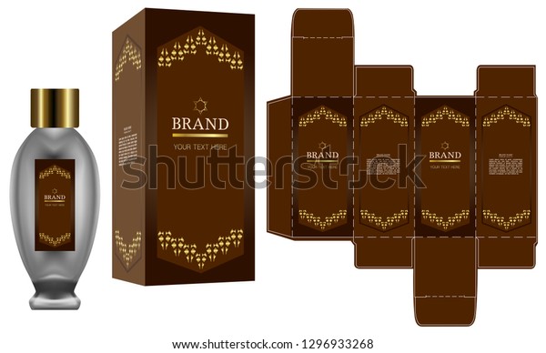 Packaging Design Label On Cosmetic Container 库存矢量图（免版税）1296933268 ...