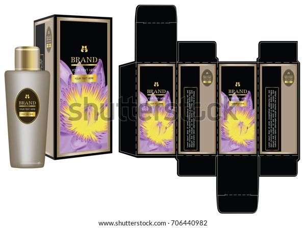 Packaging Design Lotus Flower On Luxury Stock Vector (Royalty Free ...