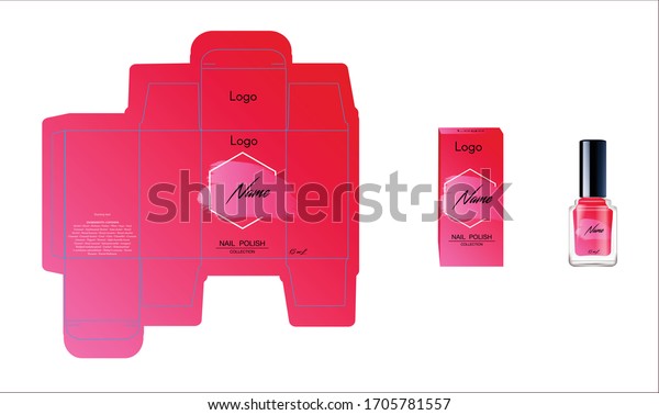 Packaging Design Luxury Nail Polish Template Stock Vector (Royalty Free ...