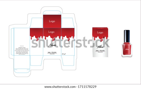 Packaging Design Luxury Nail Polish Template Stock Vector (Royalty Free ...