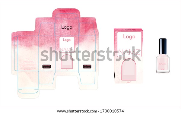 Packaging Design Luxury Nail Polish Template: stockvector (rechtenvrij ...