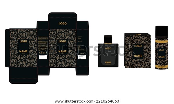 Packaging Design Luxury Perfume Box Deo Stock Vector (Royalty Free ...