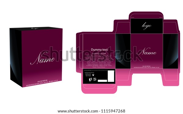 Packaging Design Perfume Luxury Box Design Stock Vector (Royalty Free ...