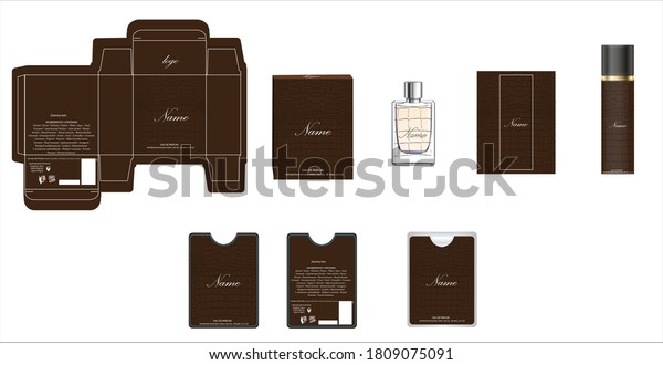 Packaging Design Perfume Luxury Box Design Stock Vector (Royalty Free ...