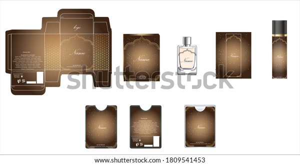 Packaging Design Perfume Luxury Box Design: เวกเตอร์สต็อก (ปลอดค่า ...