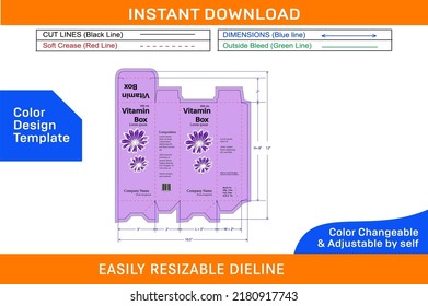 Packaging Design Template 250ml Vitamin Medicine Stock Vector (Royalty ...