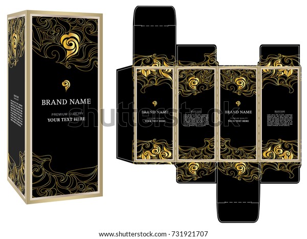 Packaging Design Vector Black Gold Luxury Stock Vector (Royalty Free ...
