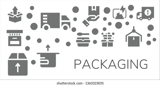 Packaging Icon Set 11 Filled Packaging Stock Vector (Royalty Free ...