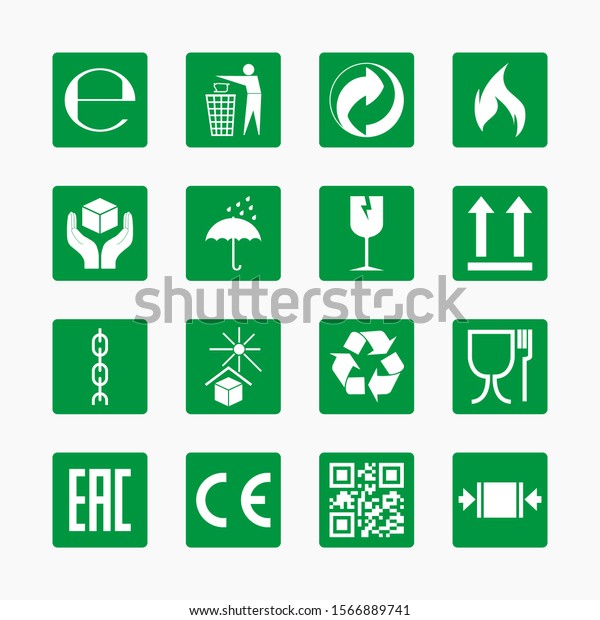 Packaging Icons Package Signs Set Vector Stock Vector (Royalty Free ...