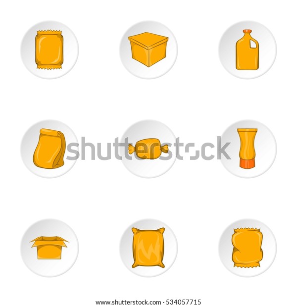 Packaging Icons Set Cartoon Illustration 9 Stock Vector (Royalty Free ...