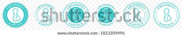 Packaging Label Absorbent Surface Feminine Hygiene Stock Vector ...