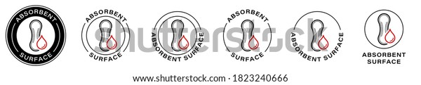 Packaging Label Absorbent Surface Feminine Hygiene Stock Vector ...