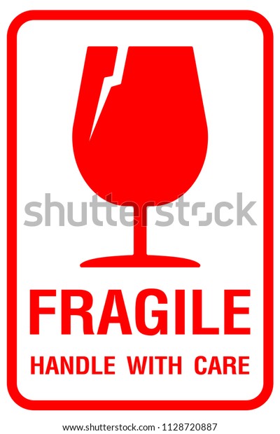 Packaging Label Fragile Just Print Use Stock Vector (Royalty Free ...