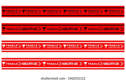 Packaging Label Sticker Long Fragile Handle: vetor stock (livre de ...
