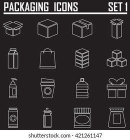 Packaging Line Icons: เวกเตอร์สต็อก (ปลอดค่าลิขสิทธิ์) 415064089 ...