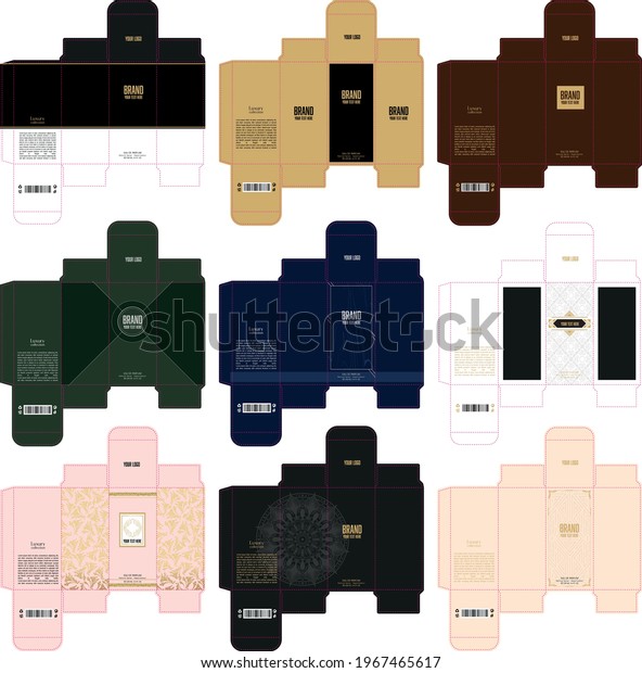 Packaging Perfume Box Design Templates Stock Vector (Royalty Free ...