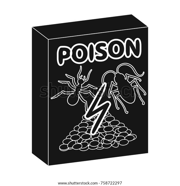 Packaging Poison Single Icon Black Style: vector de stock (libre de ...
