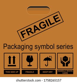 Vektor Stok Packaging Symbols Vector Package Signs Set (Tanpa Royalti ...