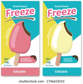 Packaging Template Ice Cream Packaging Label Stock Vector (Royalty Free ...