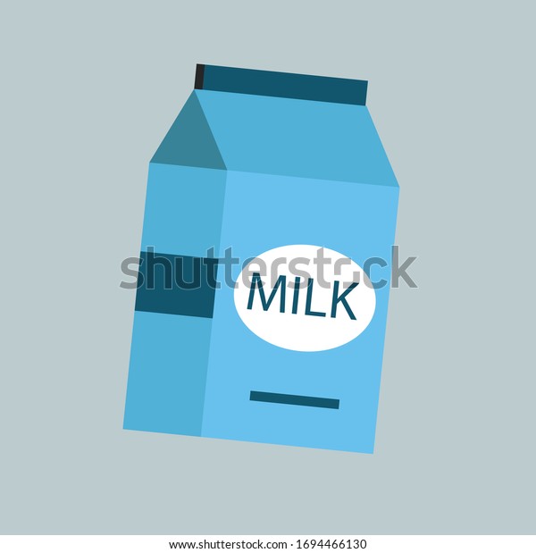 Packed Milk Vector Blue Paper Pack Stock Vector (Royalty Free ...