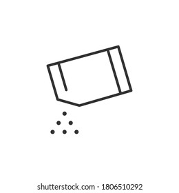 Packet Soluble Powder Icon Open Paper Stock Vector (Royalty Free ...
