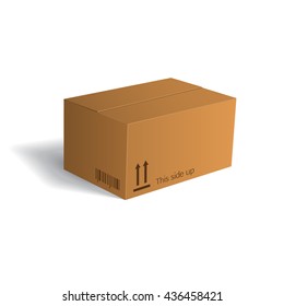 Packing Box Isolated On White Background Stock Vector (Royalty Free ...
