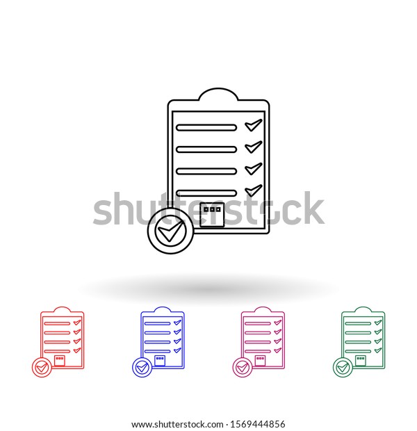 Packing Box Shipping Checklist Multi Color Stock Vector (Royalty Free ...