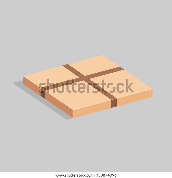Packing Cardboard Box Packing Stickers Vector Stock Vector (Royalty ...