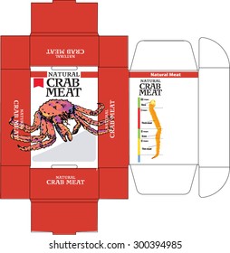 Packing Crab Packaging Design Sea Bio Stock Vector (Royalty Free ...