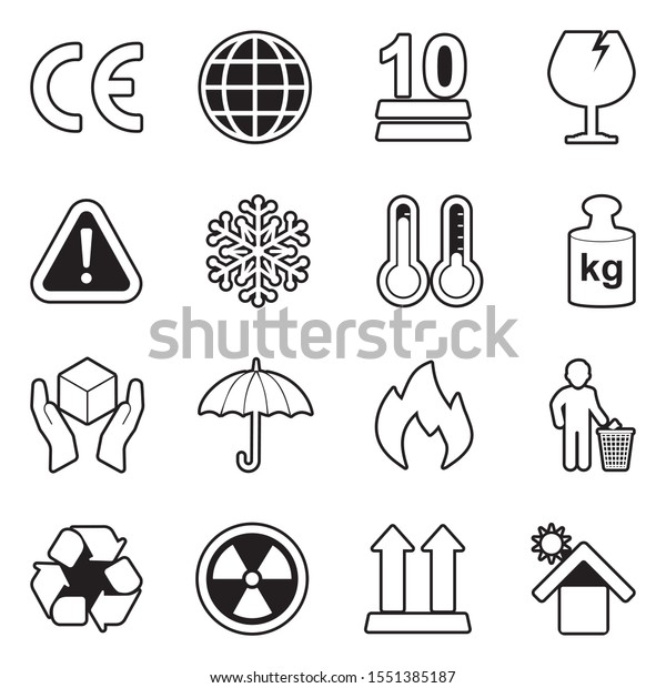 Packing Icons Line Fill Design Vector Stock Vector (Royalty Free ...