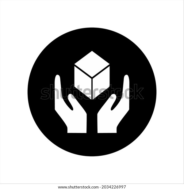 Packing Label Icon Symbol Circle Frame Stock Vector (Royalty Free ...