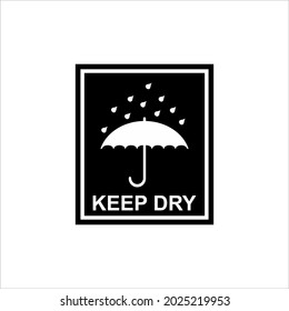 Packing Label Icon Symbol Keep Dry Stock Vector (Royalty Free ...